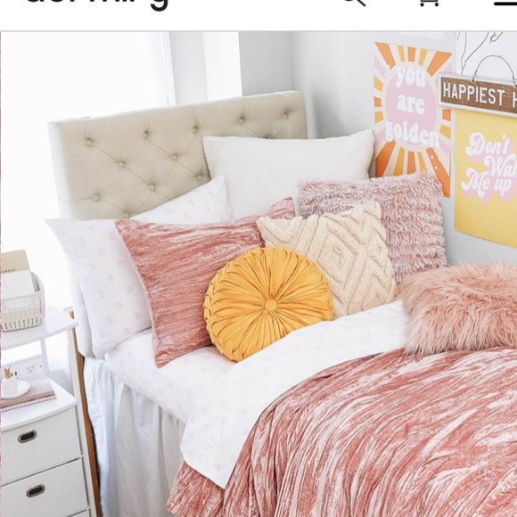 Dormify | Bedding | Nwot Velvet Duvet Set Twin Xl Dusty Rose Dormify ...